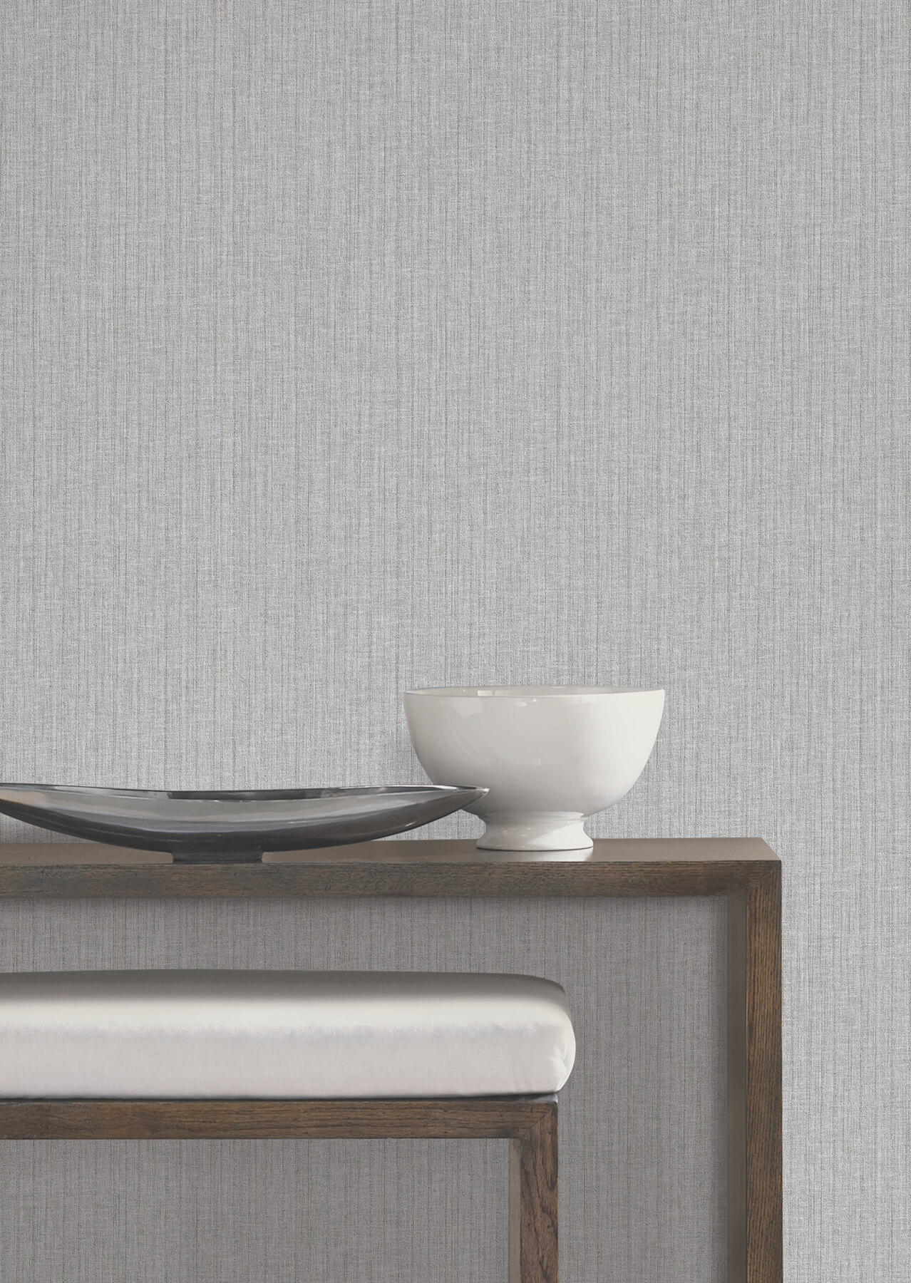 York Wallcoverings. UW1057N - Silk Spun Light Grey Tactile Stripe ...