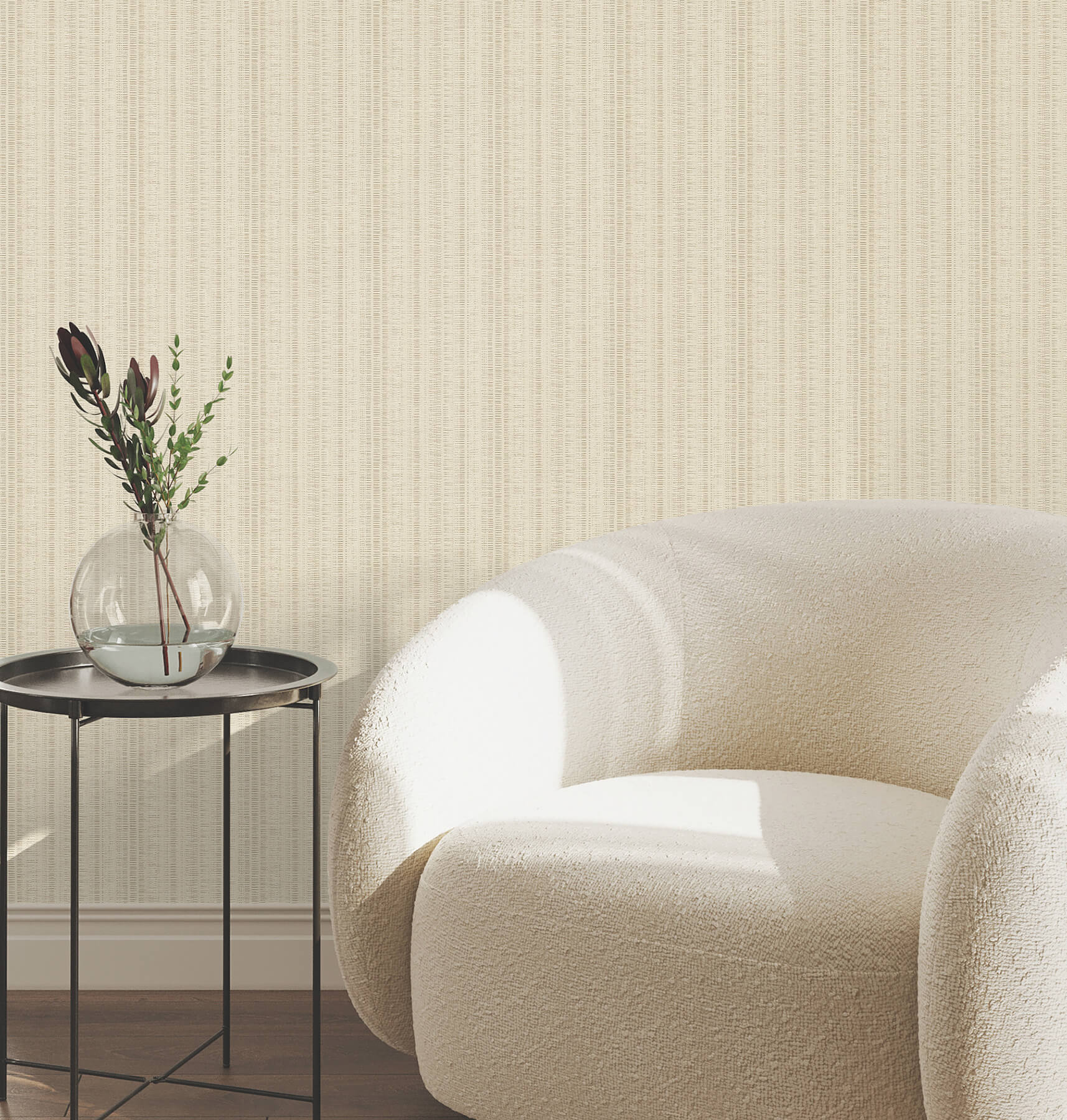 York Wallcoverings. UW1094N - Line In The Sand Ash Woven Stripe ...