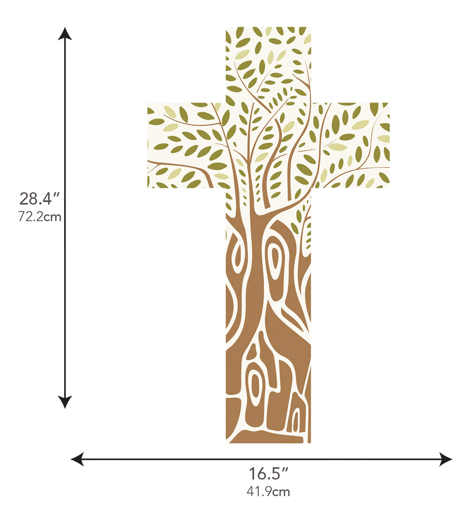 RMDM5601 - Tree of Life Cross Green Religious Wall Decals - by Roommates
