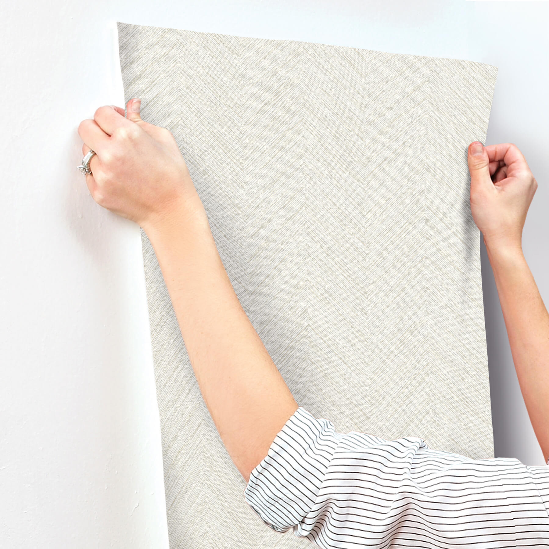 York Wallcoverings. 4192-13679 - Caladesi Light Grey Linen Chevron ...