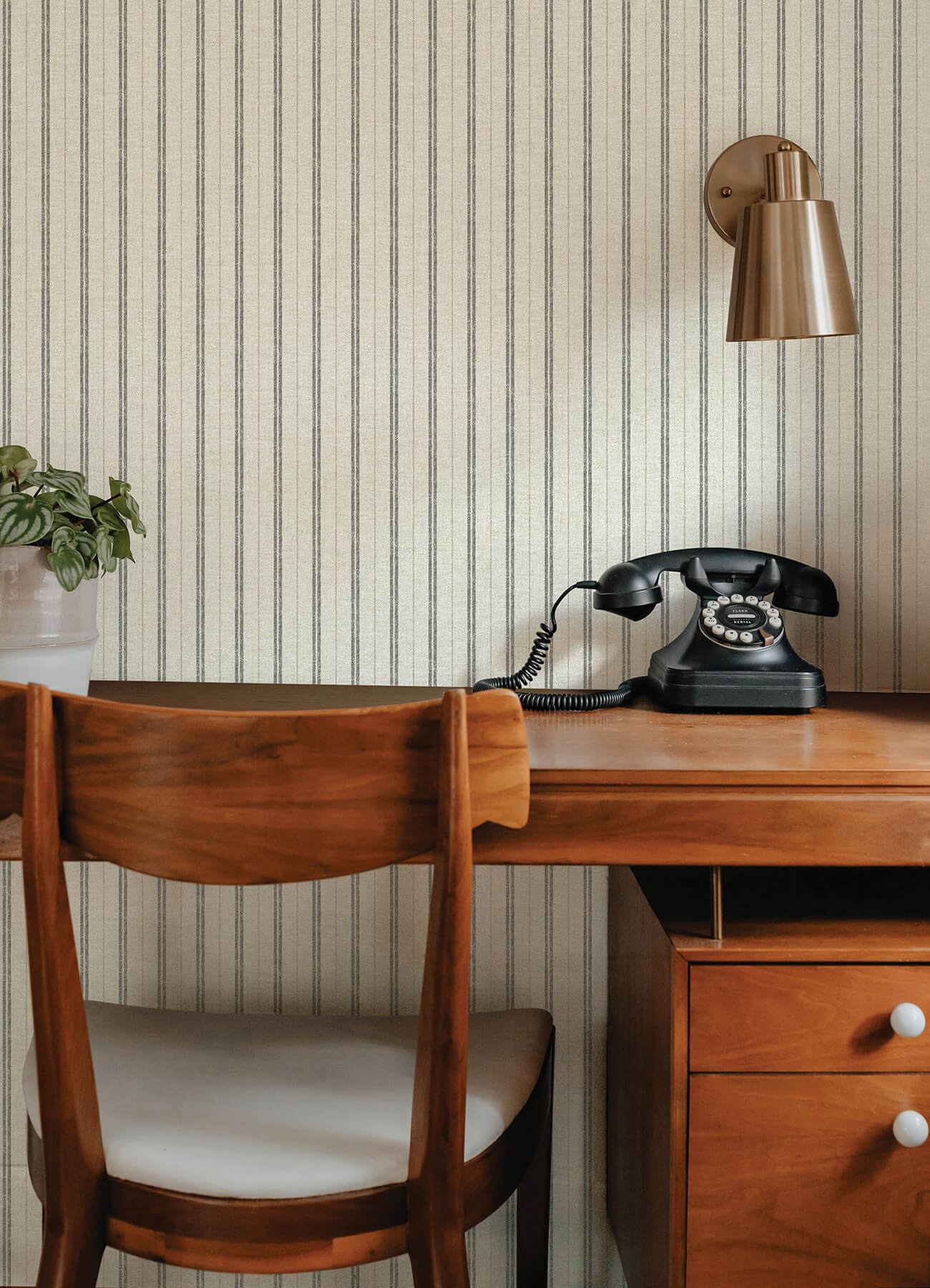 York Wallcoverings. 4192-83429 - Harville Black Double Stripe Wallpaper ...
