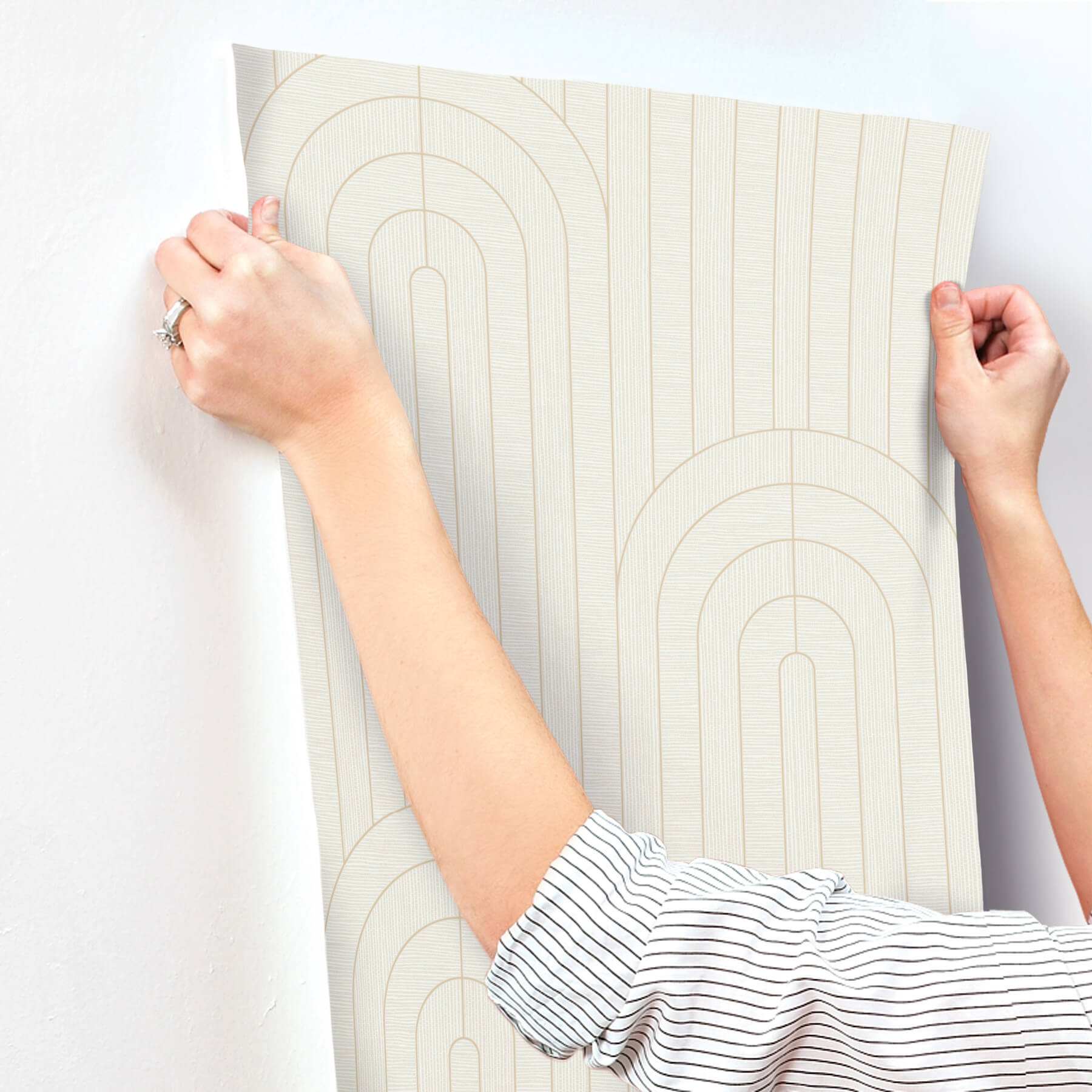 York Wallcoverings. 4198-27827 - Declan Ivory Textured Arches Wallpaper ...