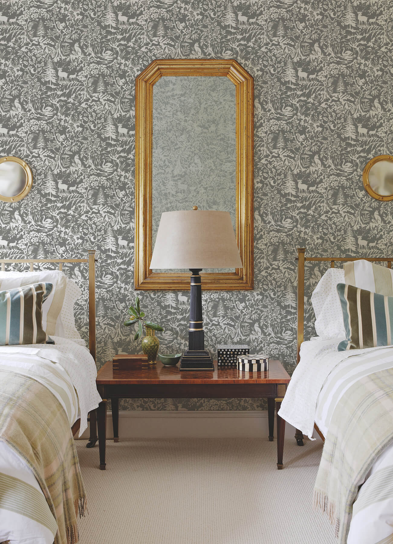 York Wallcoverings. 3125-72321 - Alrick Charcoal Forest Venture ...